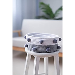 Toy Cosmetics Pet Cat Basketable Cotton Woven Storage Basket Simple Cotton Table Deduction Box Storage Box
