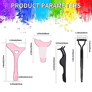 PUIGOUI Eyeliner Stencils Mascara Shield Silicone Winged Tip Easy Eyeliner Aid for Beginners Multifunctional Quick Stencil Aid Easy to Use Eyelash Separator Eyelash Applicator Tool 4Pcs