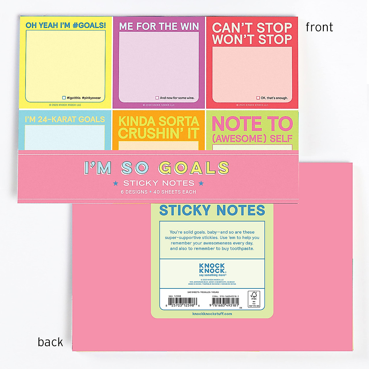 Knock Knock Im So Goals Sticky Packet Set