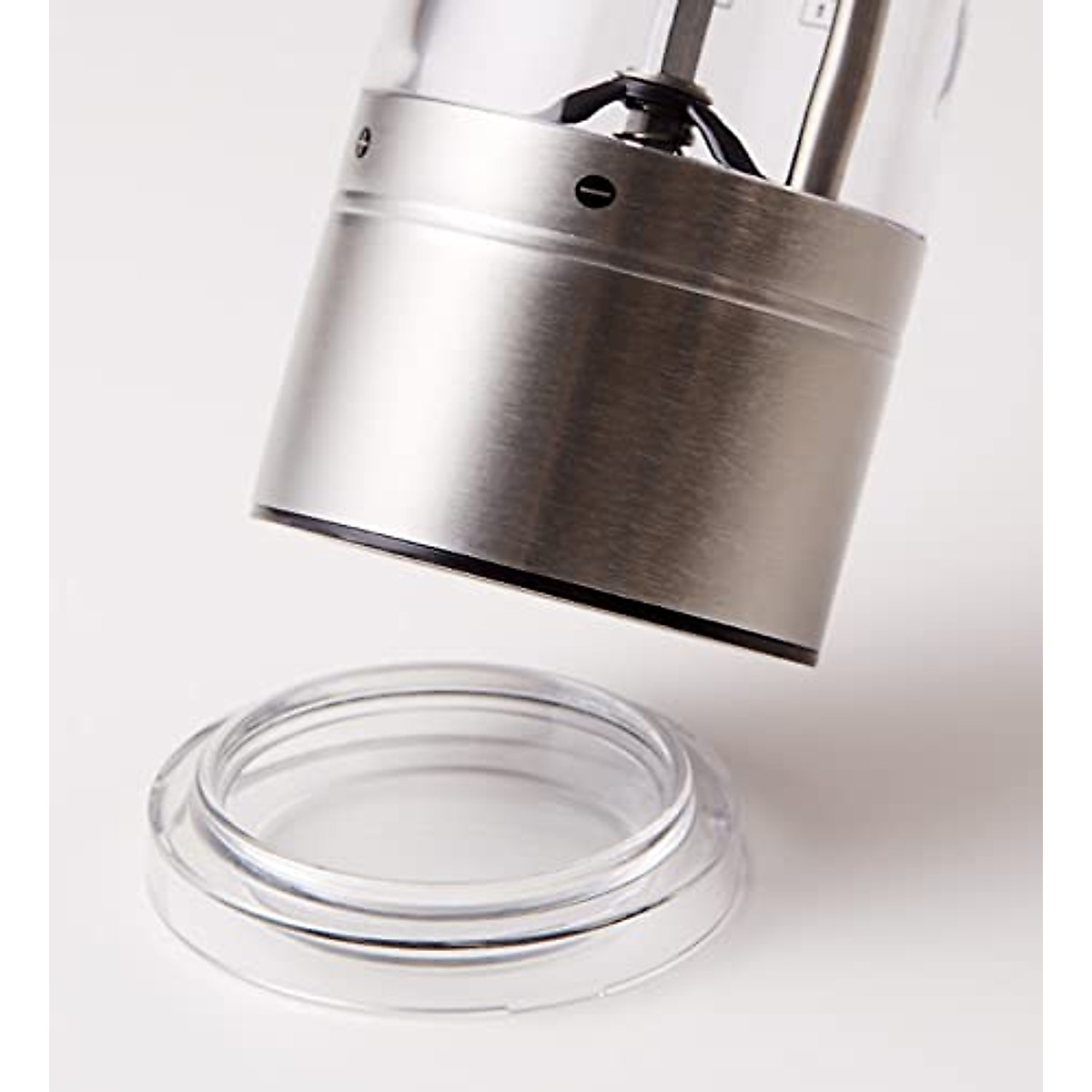 Russell Hobs 7923JP Electric Mill, Salt and Pepper (Set of 2), Wood Stand Set, Silver