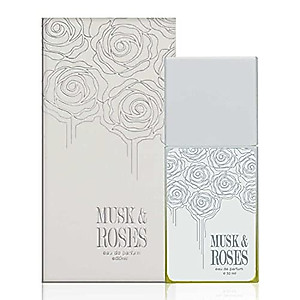 AHMED MUSK & ROSES 50mL Sensual Unisex Perfume for Women and Men featuring Sandalwood, Oud, Cedar and White Musk Base blended with a Fresh Fruity Top by Al Maghribi Arabian Oud and Fragrance Dubai