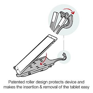 RAM Mounts EZ-Roll'r Cradle for Apple iPad Mini 6 RAM-HOL-AP36U Compatible with RAM B 1" and C 1.5" Size Round Ball Bases