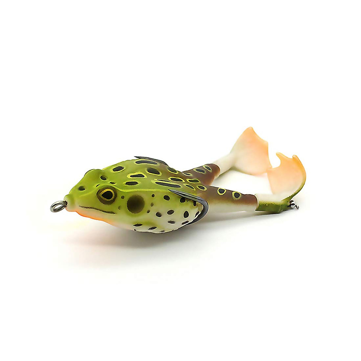 Spotlip 5pcs/Set Double Propellers Frogs Lure Soft Bait Soft Silicone Artificial Fishing Lures Floating Weedless Baits Kit 3.56 inch/13g Topwater Lure (B)