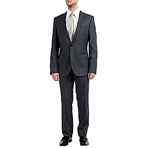 Hugo Boss "C-Huge1/C-Genius Men's Wool Two Button Suit US 40L IT 50L Gray