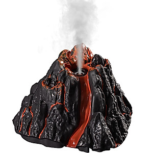 TEMI Large Volcano Set with 9 Toddlers Dinosaur Action Figures for Kids 2 3 4 5 6 7 Years, Simulated Volcanic Eruptions with Sound, Volcano Can Store Dinos, Gifts for Toddlers Boys and Girls