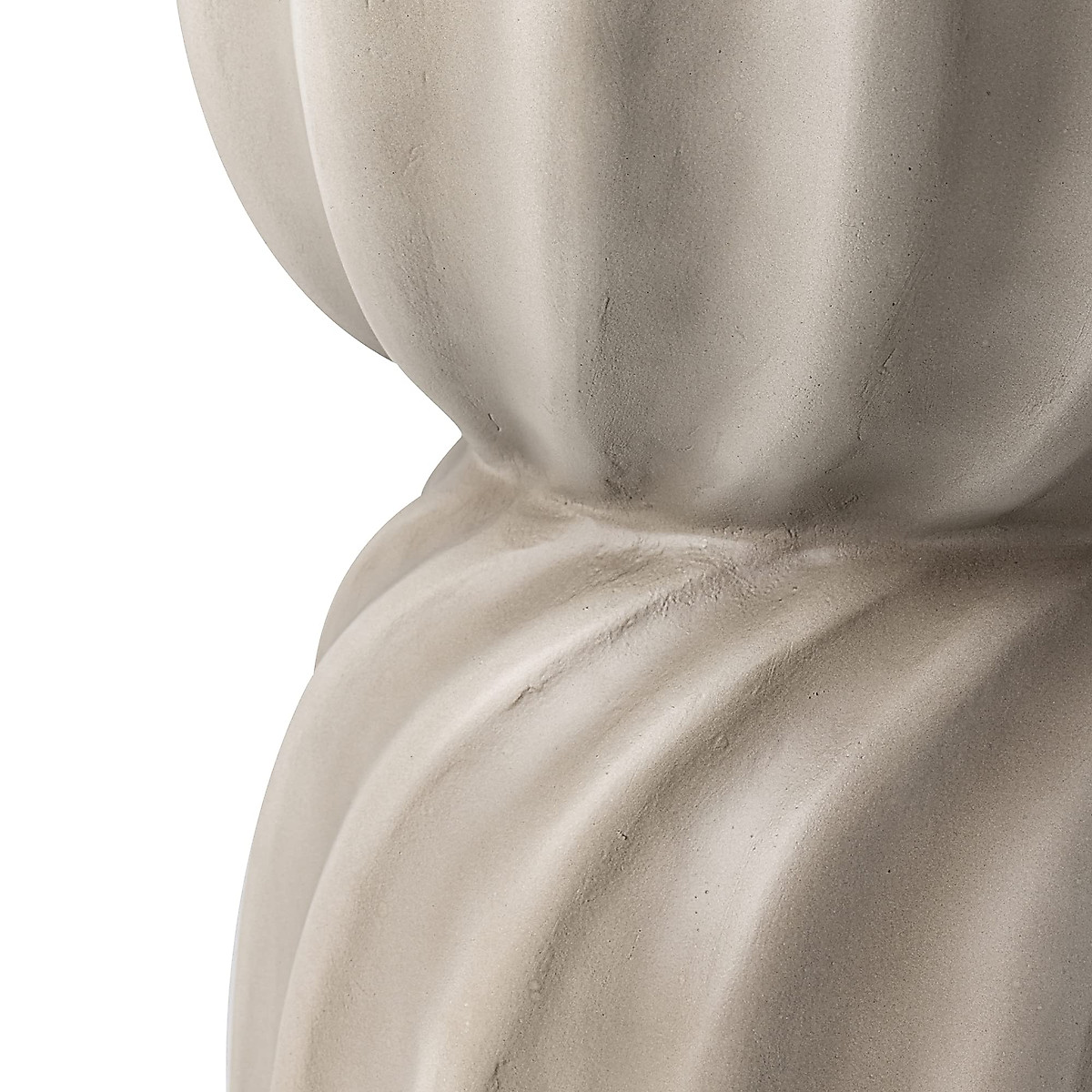 SUNBURY Concrete Side Table, Outdoor Side Table for Patio, 14" Outdoor Accent Table Patio Side Table End Table in Light Gray, Ceramic Side Table Garden Stool Log Table