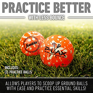 Franklin Sports Lacrosse Balls - Practice Lax Balls - 2 Pack -Massage Balls - All Ages Lacrosse - Green