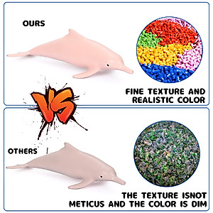 Dolphin Toy 12PCS Cake Topper Birthday Party Supplies Mini Dolphin Figurines Set Sea Creature Plastic Fish Learning Toy Gift