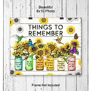 Positive Inspirational Empowerment Wall Art - Motivational Affirmations Wall Art & Decor - Personal Growth Positive Quotes Wall Decor Poster - Boho-chic Motivation Encouragement Gift for Women 8x10