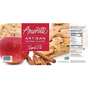 Amoretti - Natural Apple Pie Artisan Flavor Paste 8 oz - Perfect For Pastry, Savory, Brewing, and more, Preservative Free, Gluten Free, Kosher Pareve, No Artificial Sweeteners, Highly Concentrated