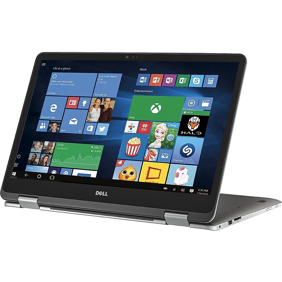Dell 7000 Inspiron 2-in-1 17.3" Touch-Screen FHD IPS Laptop I7779-7045GRY-PUS, Intel Core i7-7500U, 16GB DDR4 RAM, NVIDIA GeForce 940MX 2GB, 512GB SSD, BT, HDMI, Backlit keyboard, Win10