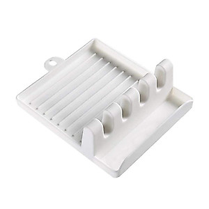 Utensil Holder for Countertop | Spatula Pot Lid Cooking Holders| Kitchen tool gadget | Spoon Rest | Stove Top large rest | Hanging Hook | ladle holder for counter | grill mat utensil holder