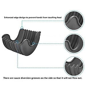 YFEIQI Contact-Free Burger Holder Clip, Retractable-Reusable-Washable Food Grade Silicone Hamburger/Sandwich Clip, Burger Holder Box