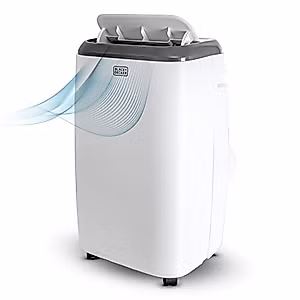 BLACK+DECKER 8,000 BTU Portable Air Conditioner with Remote Control, White
