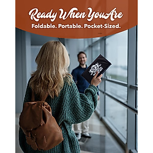 WE Games Mini Chess Set – 10 inch Foldable Pocket Chess Set, Flat Magnetic Chess Pieces, Portable and Travel Chess Set for Adults, White Logo