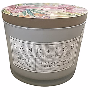 Island Orchid Scented Candle with Wood Lid