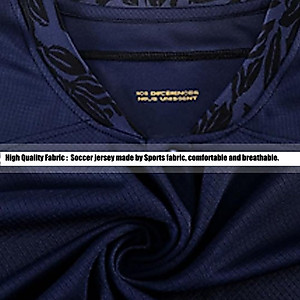 Soccer Jersey Kids,Soccer Jersey Boys No.10,Soccer Jersey for Kids Youth Football Jerseys 3 Piece Gift Kit Set(US, Age, 6 Years, 7 Years) Blue