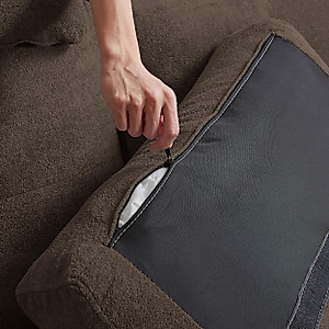 Tornama 109" Convertible Sectional Sofa L Shaped Couch wtih Storage, Modern 4 Seater Upholstered Fabric Couch with Hidden Coffee Table and Chaise for Living Room, Coffee (Coffee)