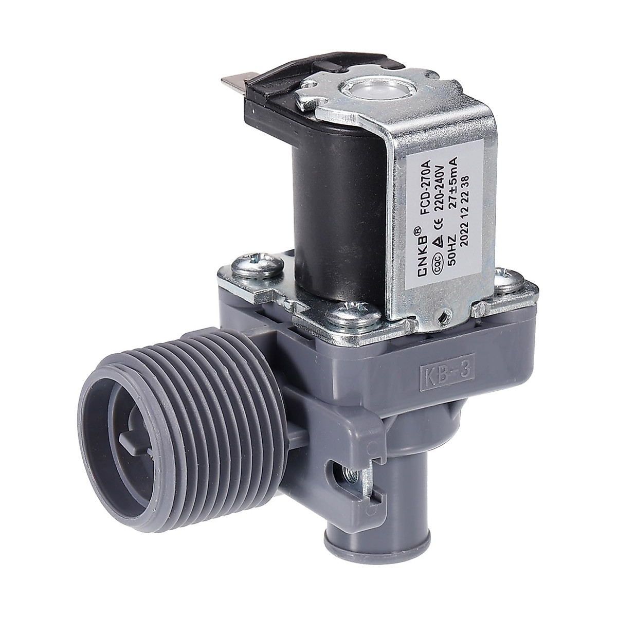 MECCANIXITY FCD-270A Water Inlet Valve Ice Maker Water Inlet Solenoid Valve for General Refrigerators 26mm Black