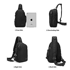NICGID Sling Bag Chest Shoulder Backpack Crossbody Bags for Tablet Laptop Outdoor Hiking Men Women