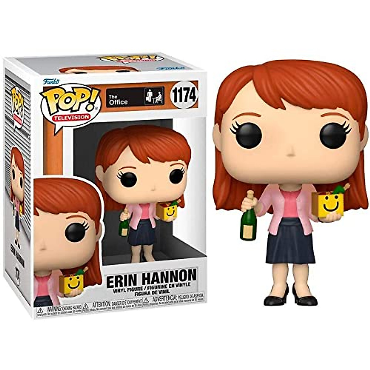 Funko The Office - Erin Hannon with Happy Box & Champagne Pop! Vinyl Figure (Bundled with Compatible Pop Box Protector Case)