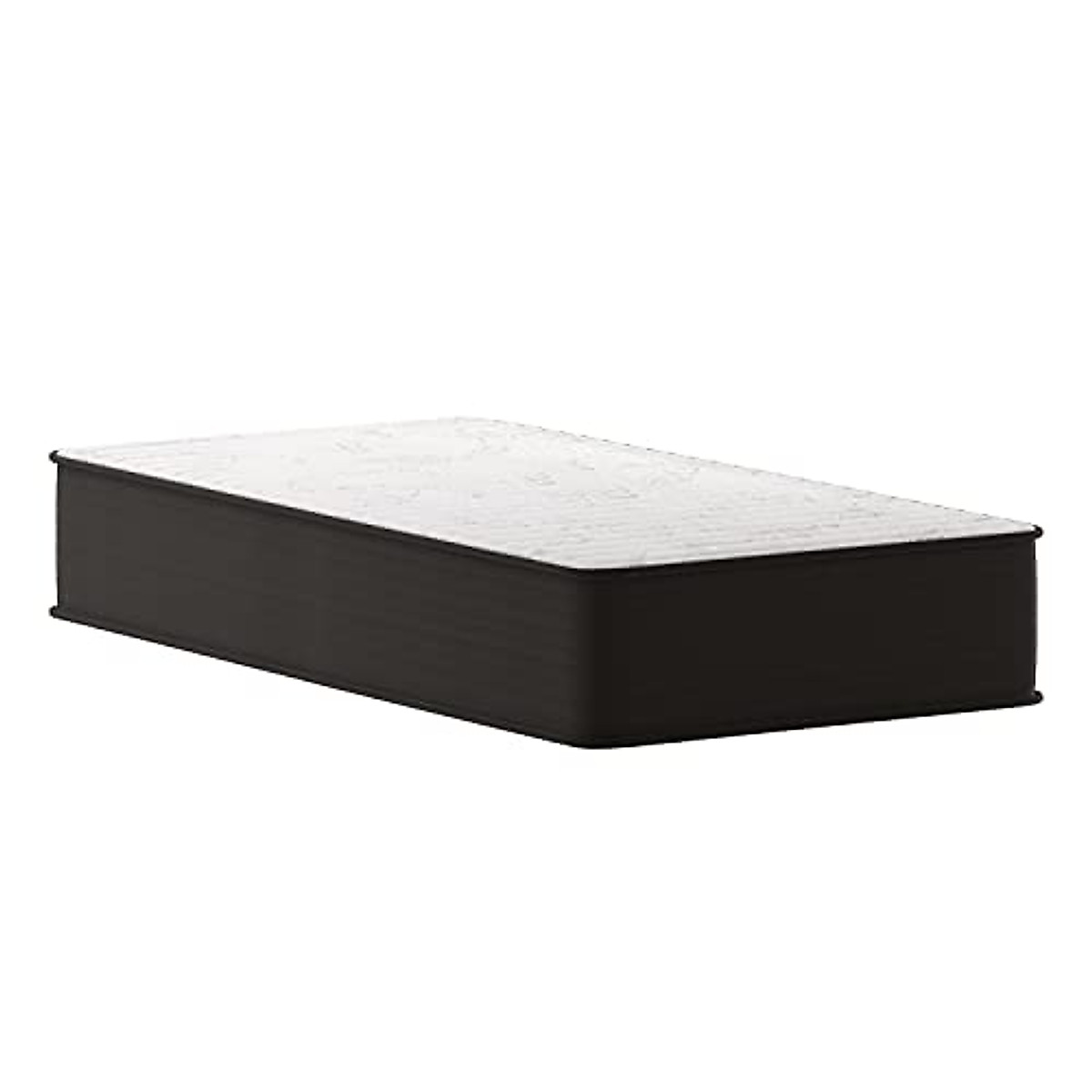 Flash Furniture Dream 12 Inch Hybrid Mattress in a Box, High Density Foam and Pocket Spring Mattress, CertiPur-US Certified Foam, Twin, White/Gray
