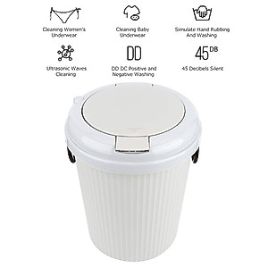 Mini Washing Machine, Portable Washer, 8L 18W Mini USB Powered Desktop Laundry Washer, Ultrasonic Clothes Washing Machine for Apartments, Dormitories, Camping, Travel(pink)