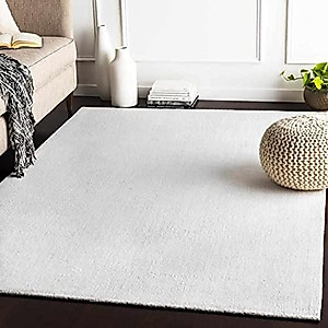 Mark&Day Area Rugs, 5x7 Farnham Solid and Border White Area Rug, White Carpet for Living Room, Bedroom or Kitchen (5' x 7'6")