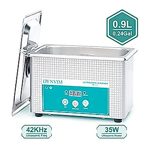 Ultrasonic Cleaner - DYNVIM 900ml Ultrasonic Jewelry Cleaner,Sonic Cleaner,Parts Cleaning Machine with Digital Timer for Cleaning Jewelry,Denture,Parts,Lab,Dental Tool,Eyeglasses,etc.