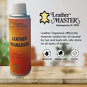 LEATHER MASTER Leather Care Degreaser (6.76 oz.)-The Ultimate Leather Cleaner Degreaser Spray For Any Leather Cleaning & Detailing Kit | Perfect For Leather Carpet, Car Interior, Furniture