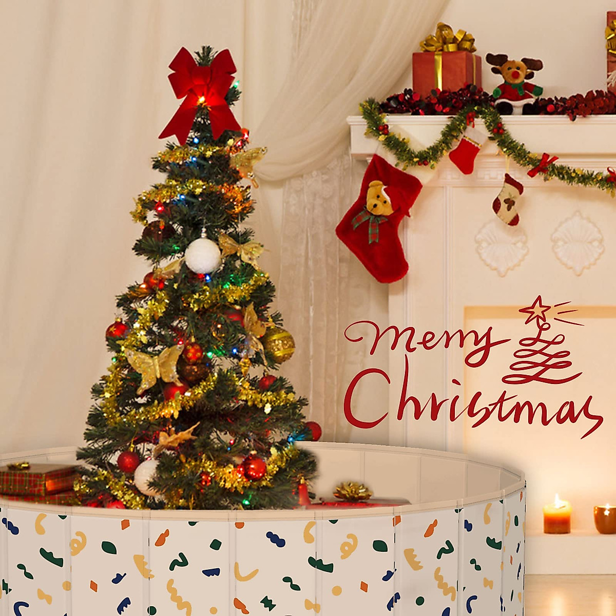 SUNWUKING Toddler Sand and Water Table - Foldable and Portable Ball Pit, Small Sandbox and Baby Sensory Play Activity Center Ideal for Game Room, Pet Bathing and Summer Fun 32 * 8 Inches