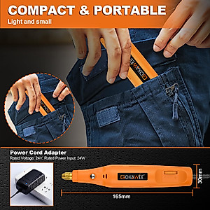 Corded Rotary Tool Kit for Crafts, GOXAWEE Mini Power Tool with Cord, 105pcs Accessories 18000rpm Multi-Purpose Small Grinder Drill Set for Sanding, Polishing, Drilling, Etching, Engraving, DIY Crafts