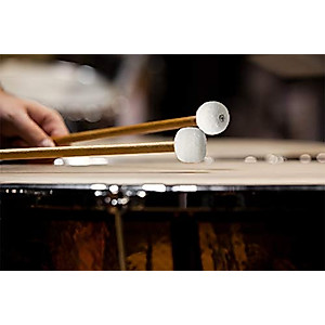 Buytra Marimba Mallets and Timpani Mallets Set with Case - Medium Hard Yarn Head Keyboard Marimba Mallet, Blue - Felt Head Timpani Mallet Stick Percussion