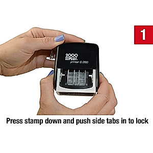 2000 PLUS 065005 Economy Message Dater, 4 Messages, Red/Blue, 1 3/4 x 15/16