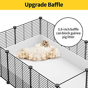 Guinea Pig Cage,Indoor Habitat Cage with Waterproof Plastic Bottom,Playpen for Small Pet Bunny, Turtle, Hamster