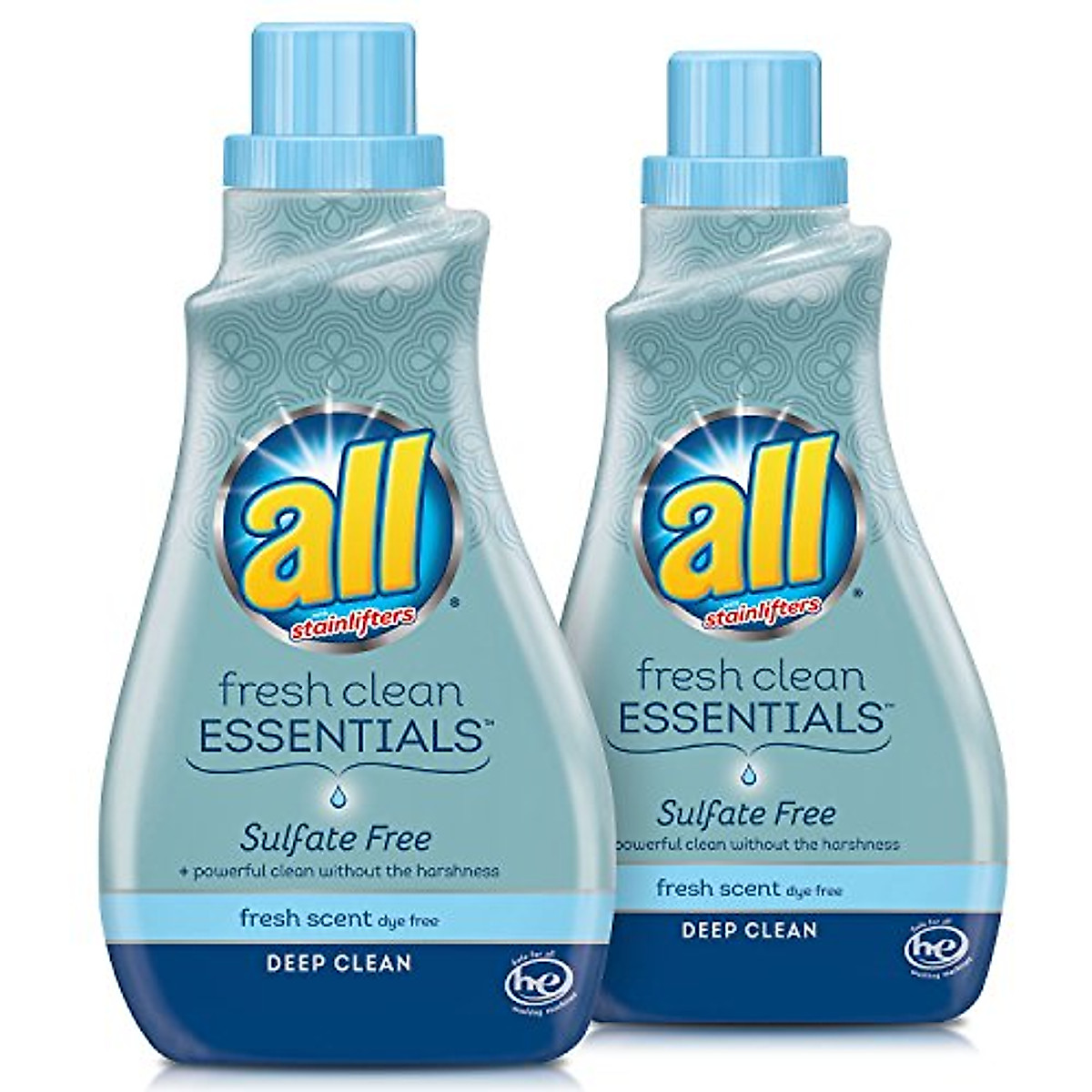 all Fresh Clean Essentials Laundry Detergent, Sulfate Free, Fresh Scent, 30 Fl Oz (Pack of 2)