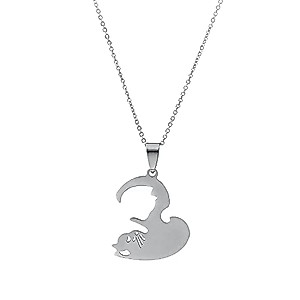 HANRESHE Cat Matching Necklaces Best Friend Necklaces Girls Fashion Couples Friendship Pendant Heart Yin Yang Friendship Necklace For 2
