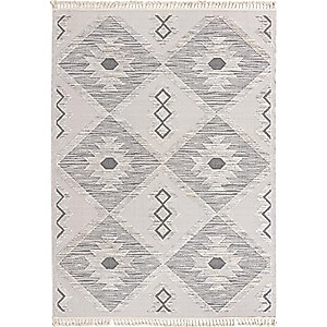 Unique Loom Arlo Collection Area Rug - Kai (Rectangular 9' 0" x 12' 0", Sandy Beige/ Gray)