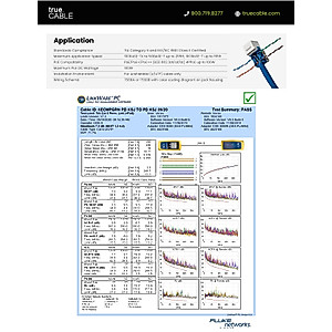 trueCABLE Cat6 Keystone Jack, Unshielded (UTP), 90 Degree Punch-Down, PoE++ (4PPoE) 100W, UL Listed, ETL Verified, ANSI/TIA Certified, Modular RJ45 Female, Black, 48 Pack