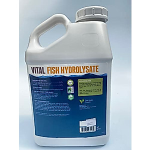 Vital Garden Supply - Vital Fish Hydrolysate 1 Gallon Jug - CDFA Organic Certified - Natural and Organic Cold Pressed Fish Fertilizer