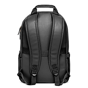 Simple Modern Vegan Leather Backpack for Women & Men | Mini Backpack Purse for Girls and Boys Cute Small Faux PU Leather Travel Bag for Work | Legacy Collection | Medium (17" tall) | Black