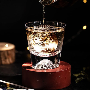 KooMall 3D Rose Ice Molds 2.5 Inch, Large Ice Cube Trays, Make 4 Giant Cute Flower Shape Ice, Silicone Rubber Fun Big Ice Ball Maker for Cocktails Juice Whiskey Bourbon Freezer, Dishwasher Safe, Pink