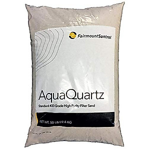 FairmountSantrol AquaQuartz-50 Pool Filter 20-Grade Silica Sand 50 Pounds, White