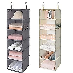 GRANNY SAYS Bundle of 1-Pack Shelf Organizer for Closet & 1-Pack Closet Hanging Storage Shelves