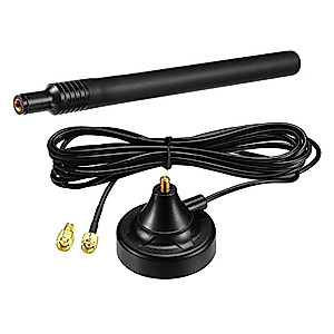 SUPERBAT 4G LTE Magnetic Mount External Antenna RP SMA Male Antenna for Verizon T-Mobile Router Gateway Modem Camera RTL SDR dongles Helium Hotspot RAK Sensecap M1 Finestra Miner etc.