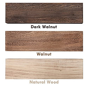 FALANZATH Floating Shelves Wall Mounted Set of 2, Rustic Wood Wall Storage Shelves for Bedroom, Living Room, Bathroom, Kitchen, Office (36 inch, Carbonized Black)