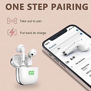 Bluetooth Headphones True Wireless Earbuds 30H Playtime LED Display in-Ear Headphones with Wireless Charging Case Waterproof Ear Buds with Microphone Earphones for iPhone Samsung Android Laptop Sports