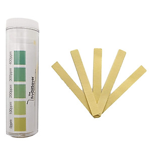FryOilSaver Co, Restaurant Sanitizer Test Kit, Quat Sanitizer Strips and Chlorine Strip Testing Kit, 0-200ppm Quat Strips and 0-400ppm Chlorine Strips, 2 x Vial of 100 Strips