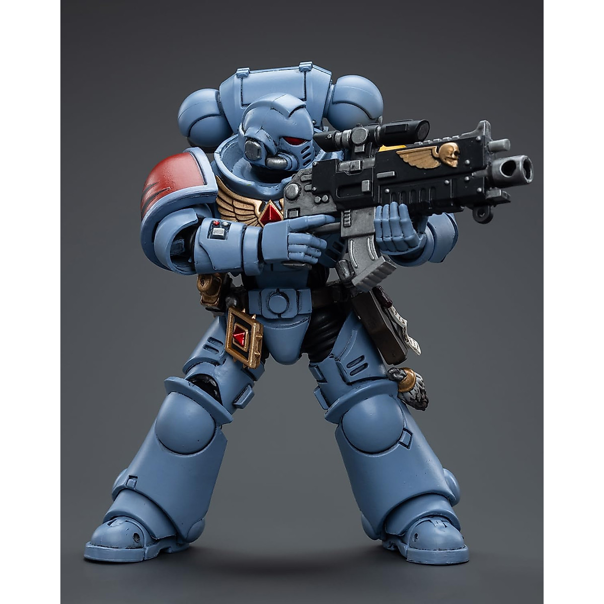 Pipigirl JoyToy 40K Space Marine Genuine License 1/18 Soldier, 4inch Models Space Marines Action Figures Kits (Space Wolves Intercessors)