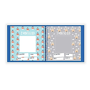 Lucy Darling Baby Memory Book, Themed Baby First Year Book, First 5 Years Journal & Photo Album for Baby Boy/Girl, Keepsake Books, Gender Neutral Memories & Milestone Book, Mom Gift - Little Captain